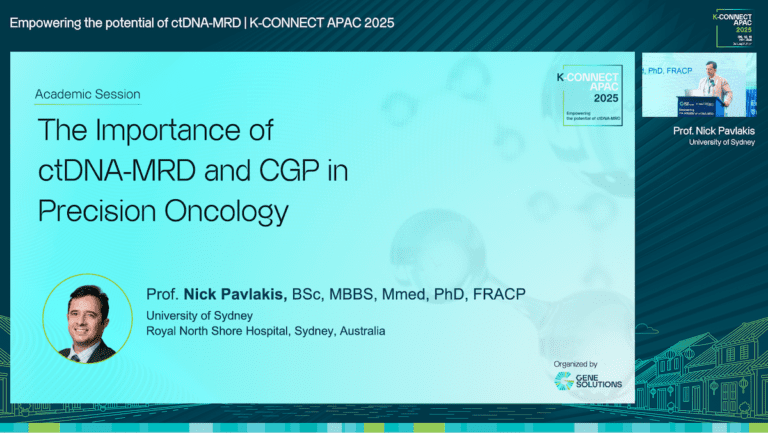 The Importance of ctDNA-MRD and CGP in Precision Oncology - The K-CONNECT Platform